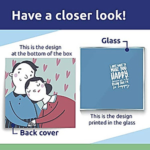 Wedding Gifts for Couples Unique 2022 | 6x6x2 Glass Wooden Shadow Box | Marriage Day Gifts | for Wedding Photo Frames | Perfect Personalized Wedding Anniversary | Ideal for Marriage Bedroom Decor