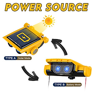 KooQii Upgrade STEM 12 in 1 Educational Toys Solar Robot Building Kit,Solar and Cell Powered 2 in 1 DIY STEM Project Learning Science Kits for Kids Age 8-12 for Birthday Gift and Travel Activity