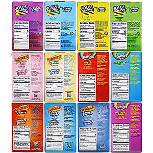 Sugar Free Variety Pack of Water Enhancers - Skittles, Starburst and Jolly Rancher Drink Mix Variety Pack of 12