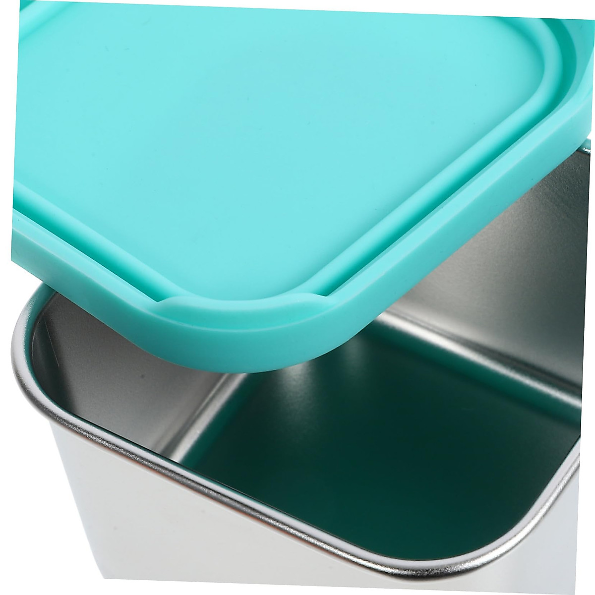 BIUDECO Family Dinner Picnic Essential 4pcs Stainless Steel Salad Dressing Boxes Leakproof Condiment Containers with Silicone Seal for Travel