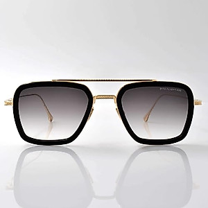 Dita FLIGHT.006 MATTE BLACK K GOLD/DARK GREY SHADED 52/22/144 men Sunglasses