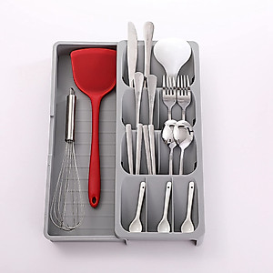 Cutlery Drawer Storage Box Fork Spoon Divider for Kitchen Utensils B
