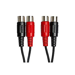 Hosa MID-202 Dual MIDI Cable, Dual 5-pin DIN to Same, 2 m