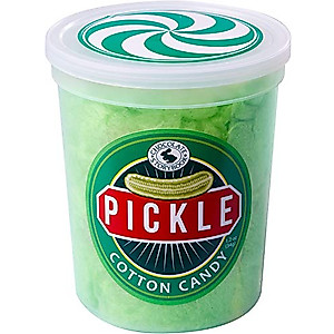 Juicy Bites Cotton Candy Gift Set of 3 Pickle, Cherry Berry, Juicy Watermelon - Unique ideas for Holidays, Birthdays, Gag Gifts, Party Favors