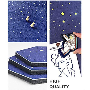 Felt Cork Board, Dark Blue Star Message Board Photo Wall, School Bulletin Board/Kindergarten Theme Wall, Home Decoration