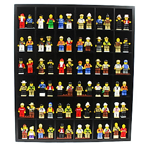 Black Shot Glass Display Case 36 Slots Minifigures Thimble Collection Display Rack 17.25" H X x 15.75" W - No Door (for All Short Shot Glasses)