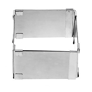 caralin Adjustable Mousse Cake Ring Baking Mold Square Shape Cookie Cutters Bakeware Silver Stainless Steel Baking Tray