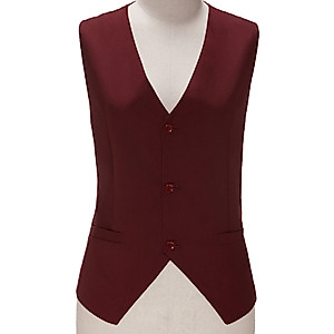 Business Women Suit Set 3 Pieces Notch Lapel Single Breasted Vest for Office Work Lady Suits (Blazer+Vest+Pants)(Black,12)