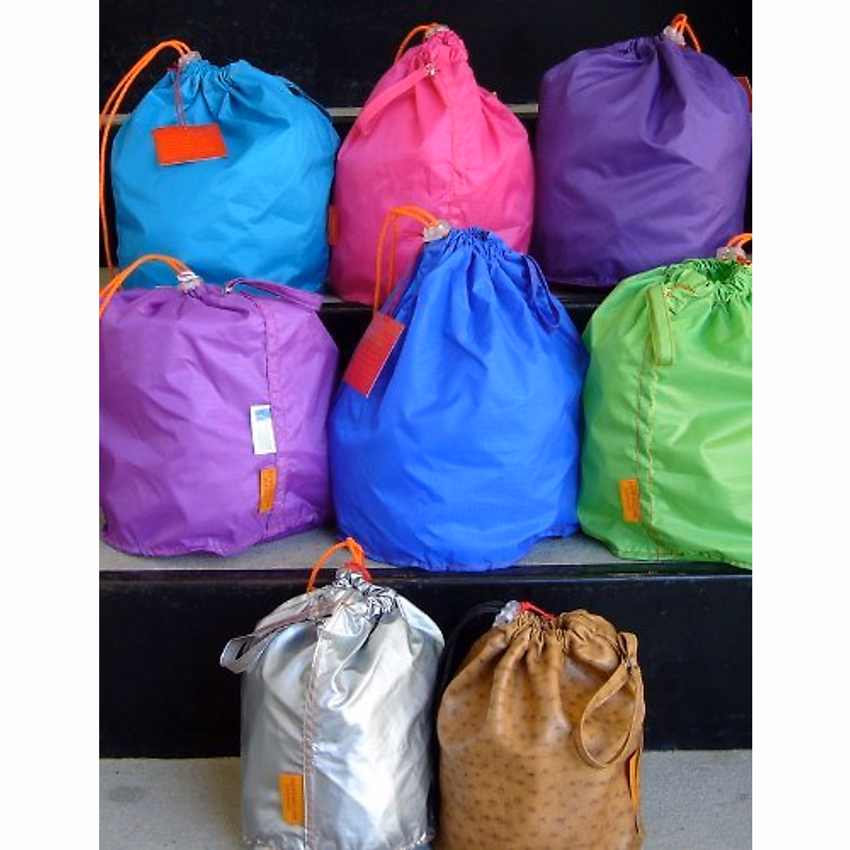 Pink Large GoKnit Pouch Project Bag w/ Loop & Drawstrings