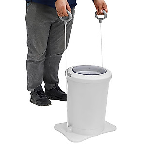 Mini Manual Clothes Dryer, Portable Foot Powered Washing Machine, Manual Draw Cord Spin Dryer for Home, Dorm, Apartment, RV, Travel, Outdoor Use (Blue)