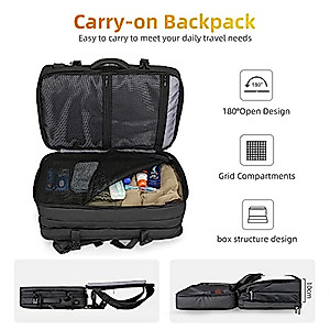 MARK RYDEN Anti-Theft Laptop Backpack, Business Backpack, Waterproof Travel Backpack, Fits 15.6 Inch Laptop for Men, with USB Charger, Black, 17.3, Black, 17.3