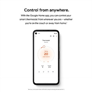 Google Nest Thermostat - Smart Thermostat for Home - Programmable Wifi Thermostat - Snow (Renewed)