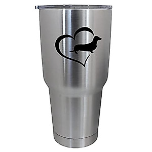 Epic Designs Cup drinkware tumbler sticker - Dachshund love dog animal lover pets - cool sticker decal