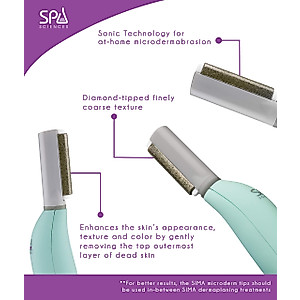 Spa Sciences SIMA Microderm Tips - 1 Coarse and 1 Fine Tip - Compatible with SIMA Sonic Dermaplaning Tool - For All Skin Types