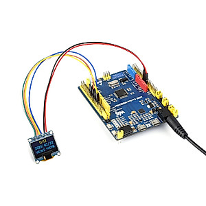 waveshare 0.96inch OLED Display Module for Raspberry Pi/Arduino/STM32, 128×64 Pixels Screen, White Display Color, 4-Wire SPI / I2C Communication Interfaces, 3.3V / 5V
