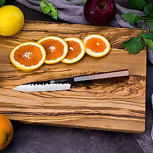 FINDKING Dynasty Series 5” Utility Knife, 7” Santoku Knife, 8” Chef Knife, 9” Kiritsuke Knife, 4pcs Clad Steel Octagonal Handle Kitchen Knives Set