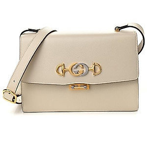 Gucci Mystic White Zumi Shoulder Bag Small Handbag Gold Strap Italy Authentic NW