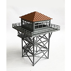 Outland Models Railway Scenery Watchtower/Lookout Tower (Grey) HO Scale 1:87