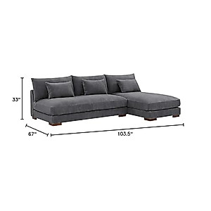 Oadeer Home Modular Sectional, Gray