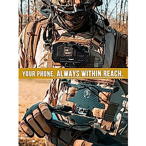 OneTigris Tactical Vest Phone Holder, Universal Chest Cell Phone Board Plate Carrier Phone Mount for Screen Size 4.7"-6.7"