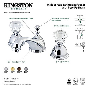 Kingston Brass KS3961WCL Celebrity 8-Inch Widespread Lavatory Faucet, Polished Chrome
