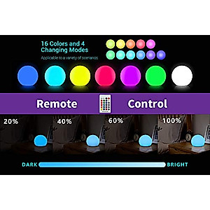 BLUEYE Floating Pool Lights, 3-Inch Rechargeable Orb Light, Remote Control, Inground/Above Ground Pool Accessories,Holiday Display Decoration