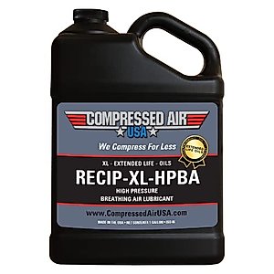 Compressed Air USA Breathing Safe Lubricating Oil for High Pressure Reciprocating Air Compressors - Scuba, SCBA, Medical (1 Gallon)