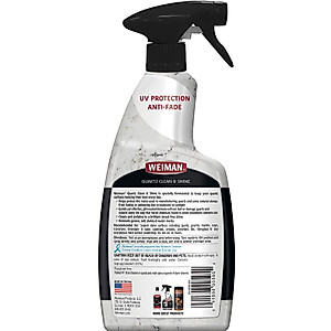 Weiman Quartz Countertop Cleaner and Polish - 24 Ounce with Microfiber Cloth - Clean and Shine Your Quartz Countertops Islands and Stone Surfaces with UV Protection
