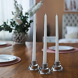 Sonedly 8 inch Taper Candle 4 Pack - Home Decor Dripless Candles Long Burning Smokeless and Unscented Candlesticks - Tapered Candles for Home - 6-Hour Burning White Candles
