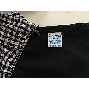 Hyzrz Cute Retro Lovely Vintage Ladies Kitchen Flirty Vintage Aprons for Women Girls with Pockets for Mothers Day Gift (Black)