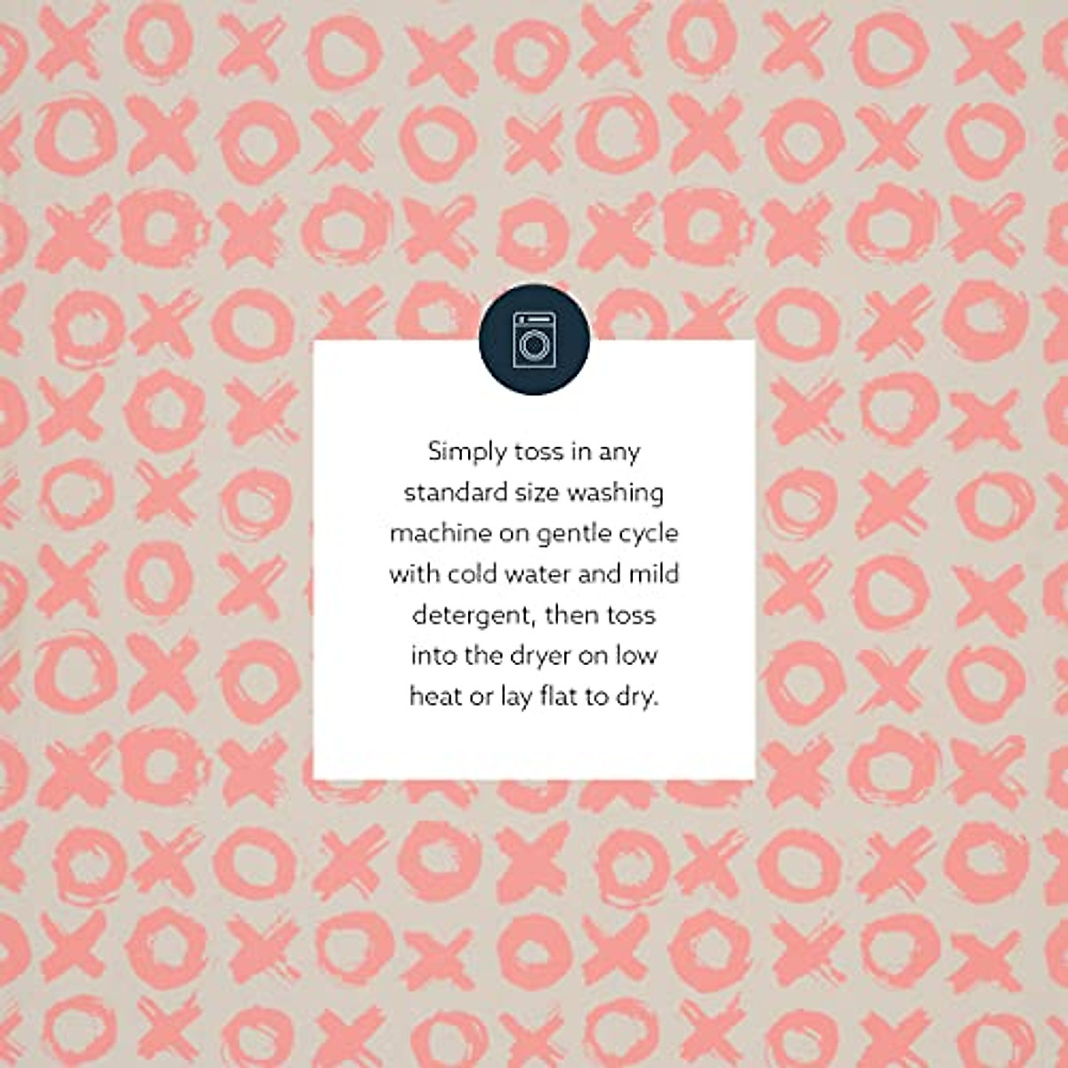 Linon Home Decor Products The Anywhere Washable Rug Boden Ivory & Pink 3' X 5' Accent Rug