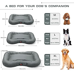 safbuyoon Dog Bed, Dog Crate Mat, Pet Bed Mat for Lage Dog, Non-Slip, Washable, Warm and Soft PP motton Pet Mat for Indoor, Crate, Travel (Large)