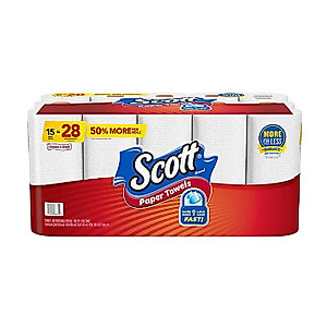 Scott 36371 Choose-A-Sheet Mega Roll Paper Towels, 1-Ply, White, 102 per Roll (Case of 30 Rolls)