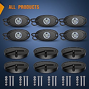 Nilight LED Rock Light 6PCS Red Light Pods Waterproof Under Body Wheel Well Light Exterior Interior Lights for Car Truck Pickups ATV UTV SUV Motorcycle Boat, 2 Years Warranty