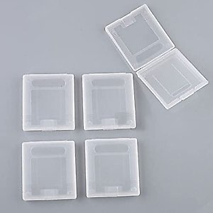 5pcs Hard Clear Plastic Cases Game Cartridge Cases for Gameboy Color GBC Game Card Cartridge Storage Case