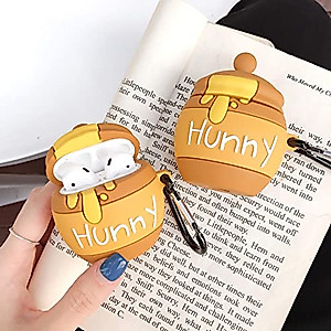 Cute Case Compatible with Apple AirPods Pro Cartoon Anime Cool Kawaii Food Cover Silicone Shell Anti-Fall Cases for New Apple AirPods 2019 for Men Women (AirPods Pro, Hunny)