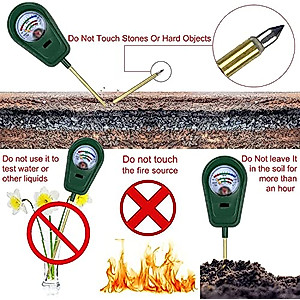 Upgraded 3 in 1 Soil Moisture/PH/Fertility Meter Soil Test Kit Soil Moisture Meter 90 Degree Foldable Soil Test Kit for Lawns, Garden, Farm, House, Indoor, Outdoor, Plants No Battery Needed (B)