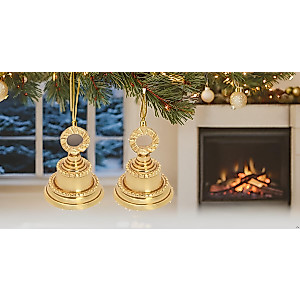 HANDTECHINDIA Set of Brass Plain 2 '' Bells Christmas Decoration Jingle Bell Sleigh Bell Jingle Bell Crafts Christmas décor Home décor Elephant décor Bells Musical Instrument Accessory. (20)