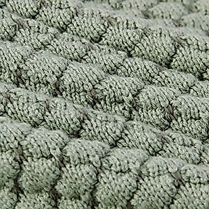 mimixiong Baby Blanket Knitted Soft Swaddling Receiving Baby Blankets for Crib Stroller Sage Green 40x30 Inch