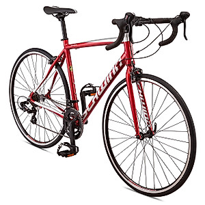Schwinn Fastback Tourney AL Adult Performance Road Bike, Beginner to Intermediate Bicycle Riders, 700c Wheels, 14-Speed Drivetrain, Small Aluminum Frame, Red