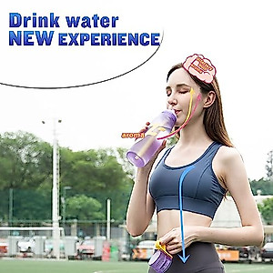sipperment Water Bottle with Straw, 650ml Air Water Bottle Air Starter Set Drinking Bottles with 5 Flavour Pods 0 Sugar, BPA Free, Leak-proof