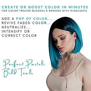 Watercolors INTENSE Semi Permanent Color Depositing Shampoo. Sulfate & Paraben Free to Maintain & Enhance Hair Color 8 fl oz - TEAL