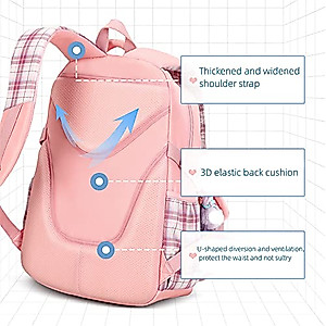 Wuxi Women Girls' schoolbag fashion leisure backpack Student College Backpack(Pink)