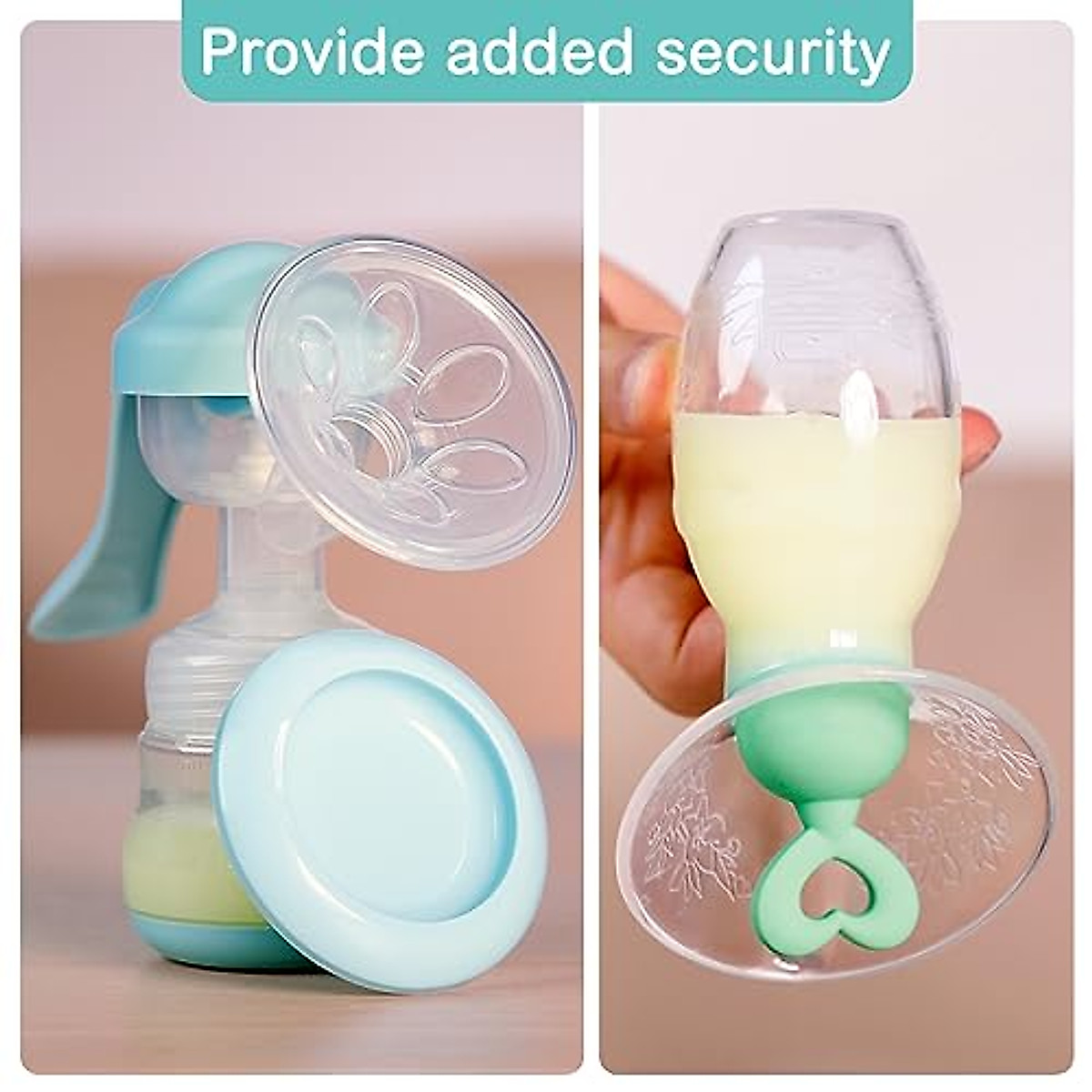 BumbleBee Manual Breast Pump Collector for Breastfeeding Combo- Silicone Milk Collector, Hand Pump Breast Pump 5oz/150ml with Compatible Nipple, Cap, Silicone Stopper and Storage Bag