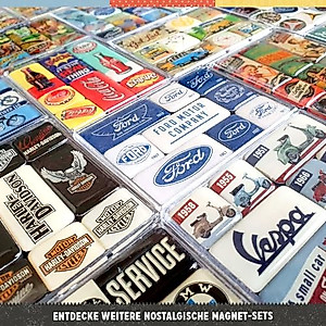 Nostalgic-Art Retro-Style Fridge Magnets, Retro Wave Media – Gift idea for Nostalgia Fans, Magnet Set for Notice Board, Vintage Design, 9 Pieces