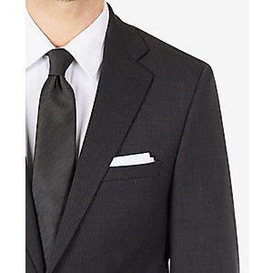 Calvin Klein Men's Slim-Fit Wool Suit Separates Jacket (Black/Brown, 40R)