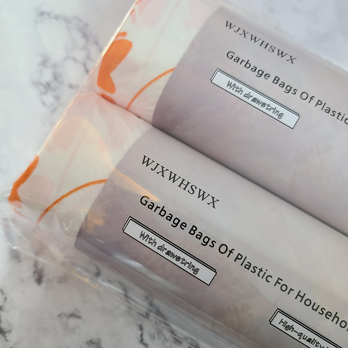 WJXWHSWX Convenient household drawstring plastic garbage bags