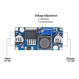 LM2596 DC to DC Buck Converter Adjustable Input 3.0-40V Output 1.5-35V Power Supply Voltage Step Down Module, Pack of 10