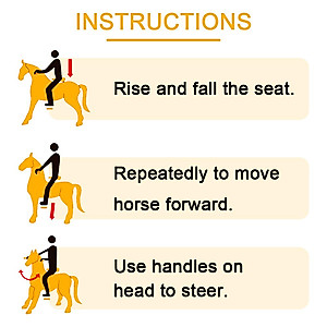 Ride On Horse Natural Mechanical Kids Real Walking Horse Small Unicorn Horse Toddlers Plush Pony Riding Horse for Age 3-6 (Brown, 3-6Years)