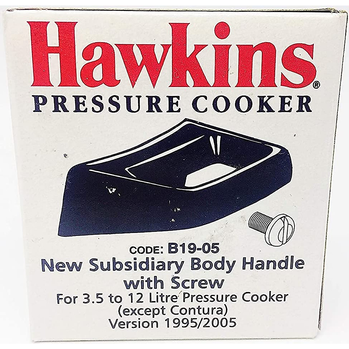 Hawkins New Subsidiary Body Handle 3.5 12 Litre (Except Contura), Black